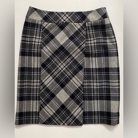 Brooks Brothers | Skirts | Brooks Brothers Plaid Wool Aline Wrap Skirt ...